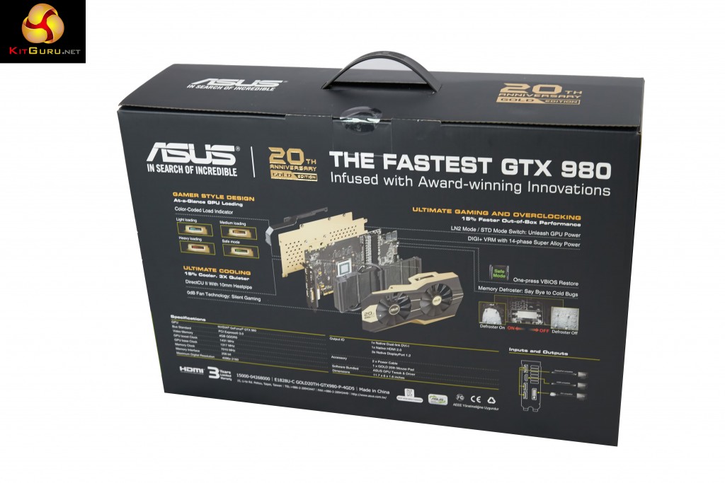 Asus GTX980 20th Anniversary Gold Edition Gallery | KitGuru
