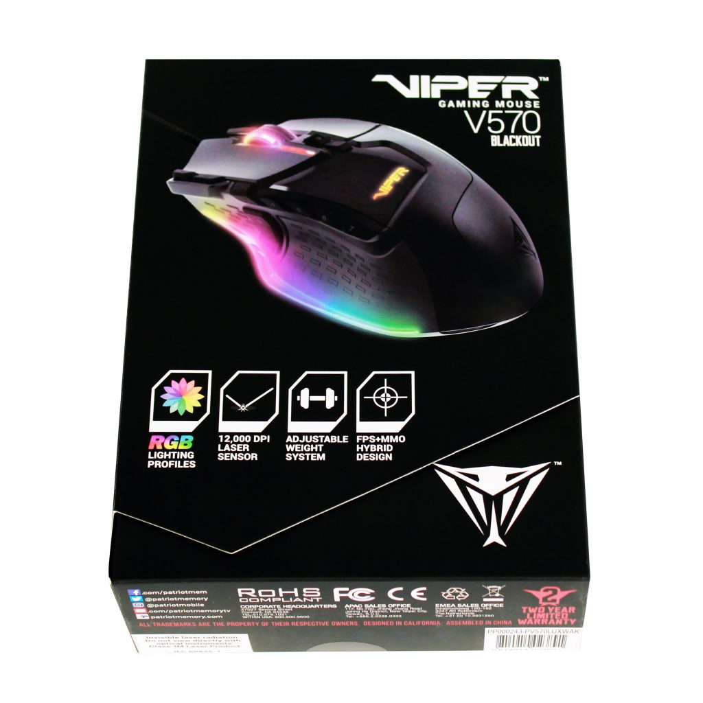 Patriot launch the Viper V570 RGB Blackout Edition mouse | KitGuru