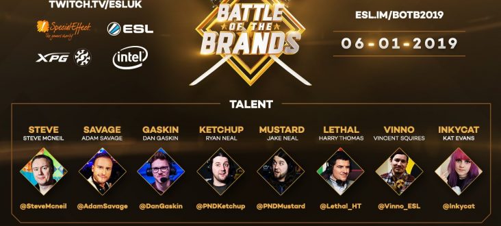 ESL announces talent line-up for Battle of the Brands charity event ...