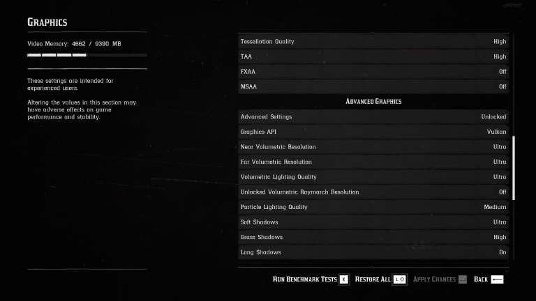 Here are all the different graphics settings in Red Dead Redemption 2 ...