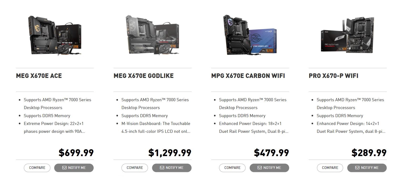 MSI X670E series motherboards will start at $480 in the US | KitGuru