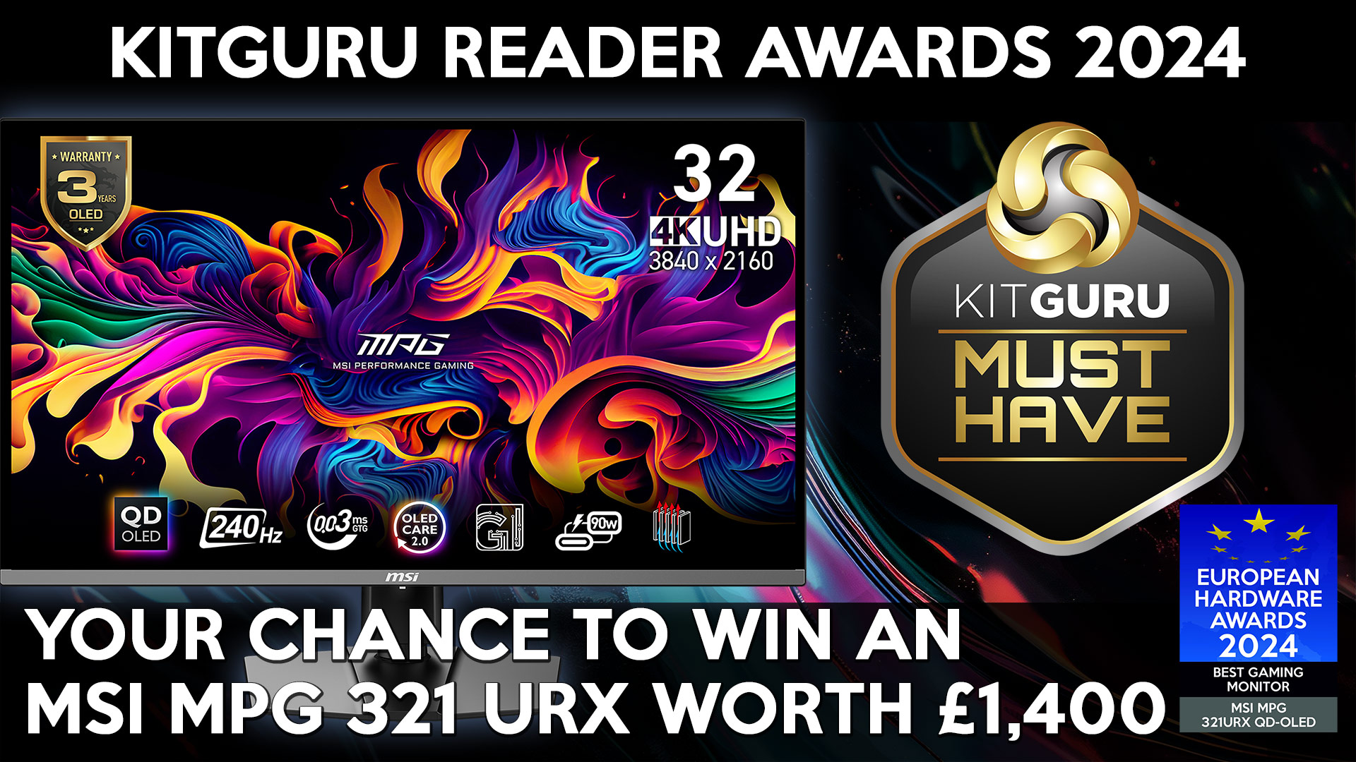 KitGuru Reader Awards 2024 – Win a £1400 MSI QD-OLED Monitor! | KitGuru