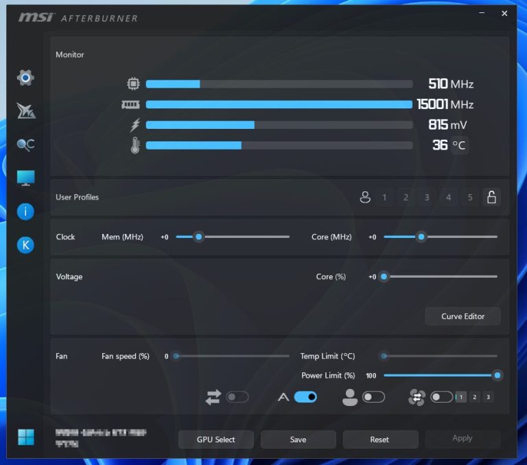 MSI Afterburner beta adds support for RTX 50 series GPUs, Ryzen 9000 ...