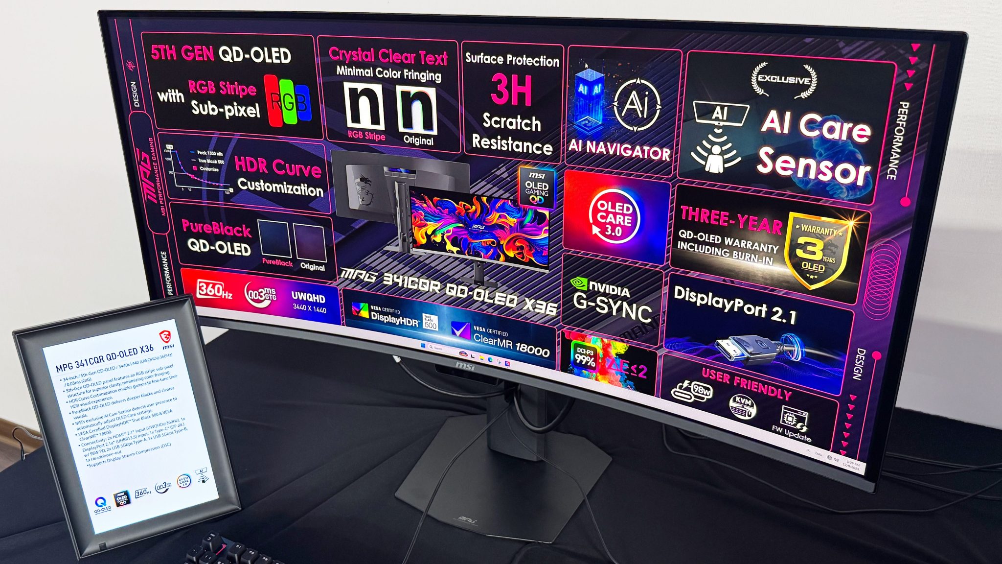 MSI shows off the MPG 341CQR X36 – its first 5th-Gen QD-OLED Monitor ...